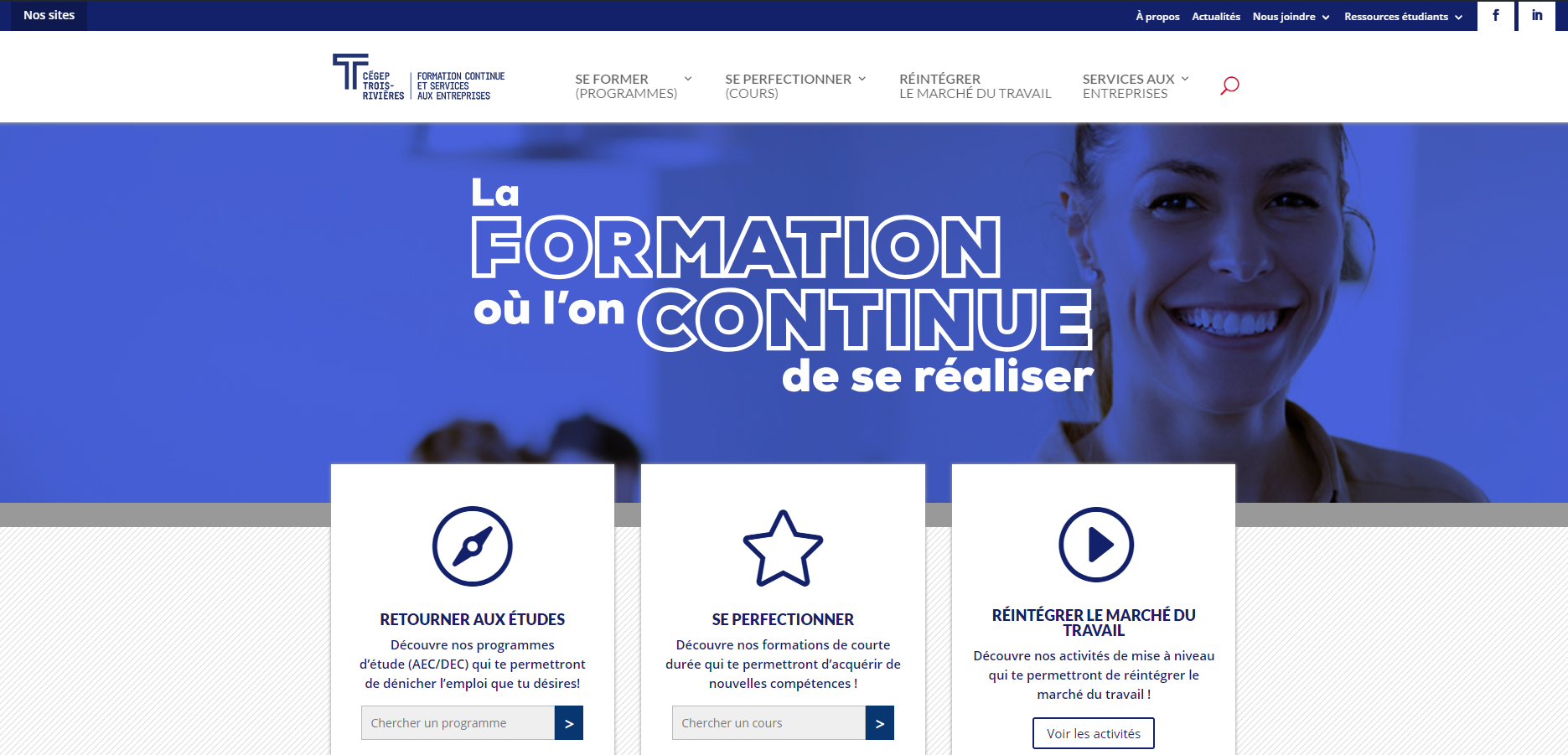 Formation continue et services aux entreprises - Cégep de Trois-Rivières